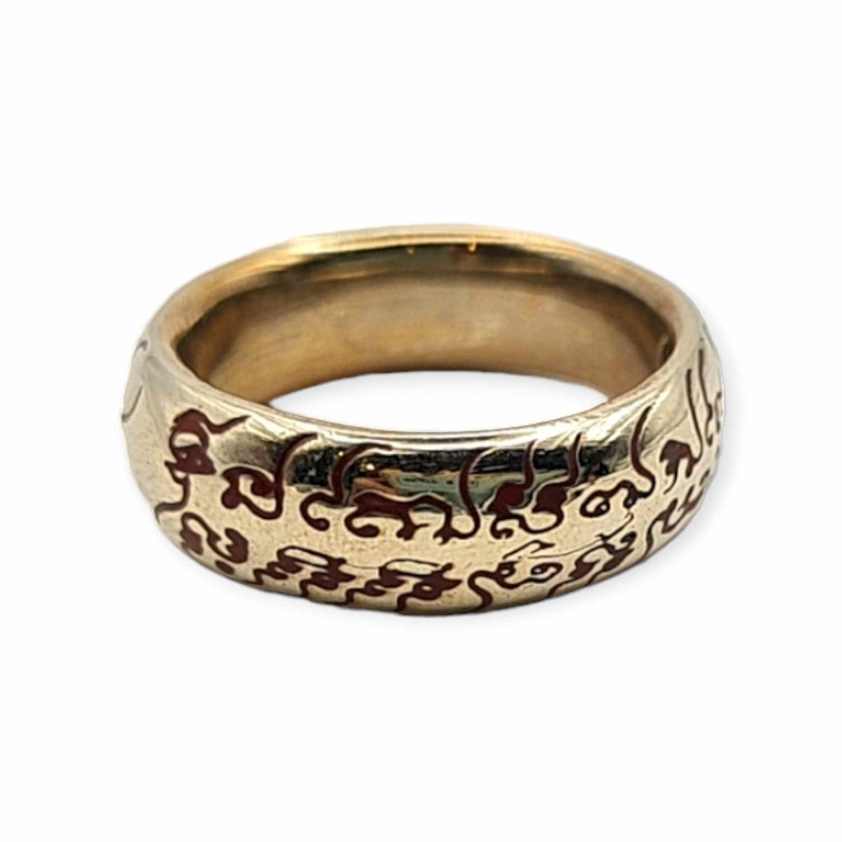 Thai amulet Lord Of The Ring Silver Plated with Written Mantra Phra Aj ...
