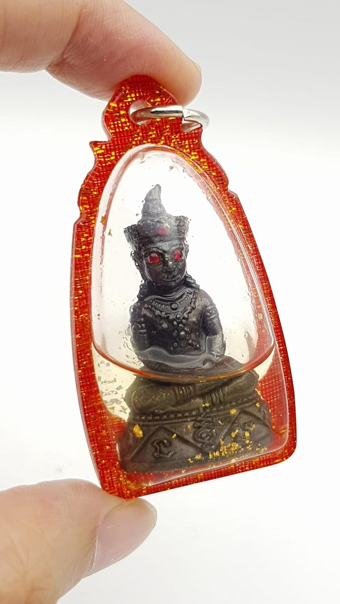 Thai amulets Phra Ngang Red Eye in hypnotizing Charm Oil Phu Ta Rit Aj ...
