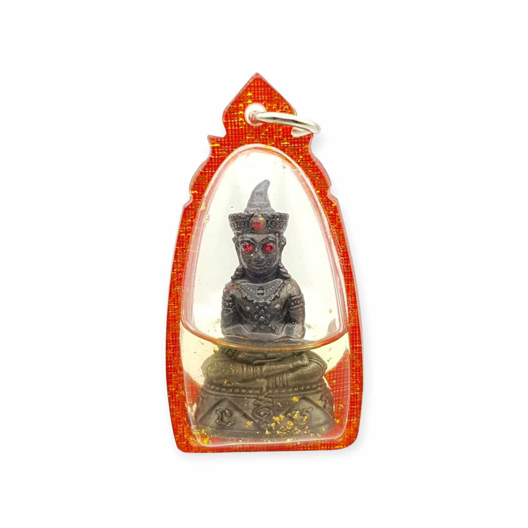 Thai amulets Phra Ngang Red Eye in hypnotizing Charm Oil Phu Ta Rit Aj ...