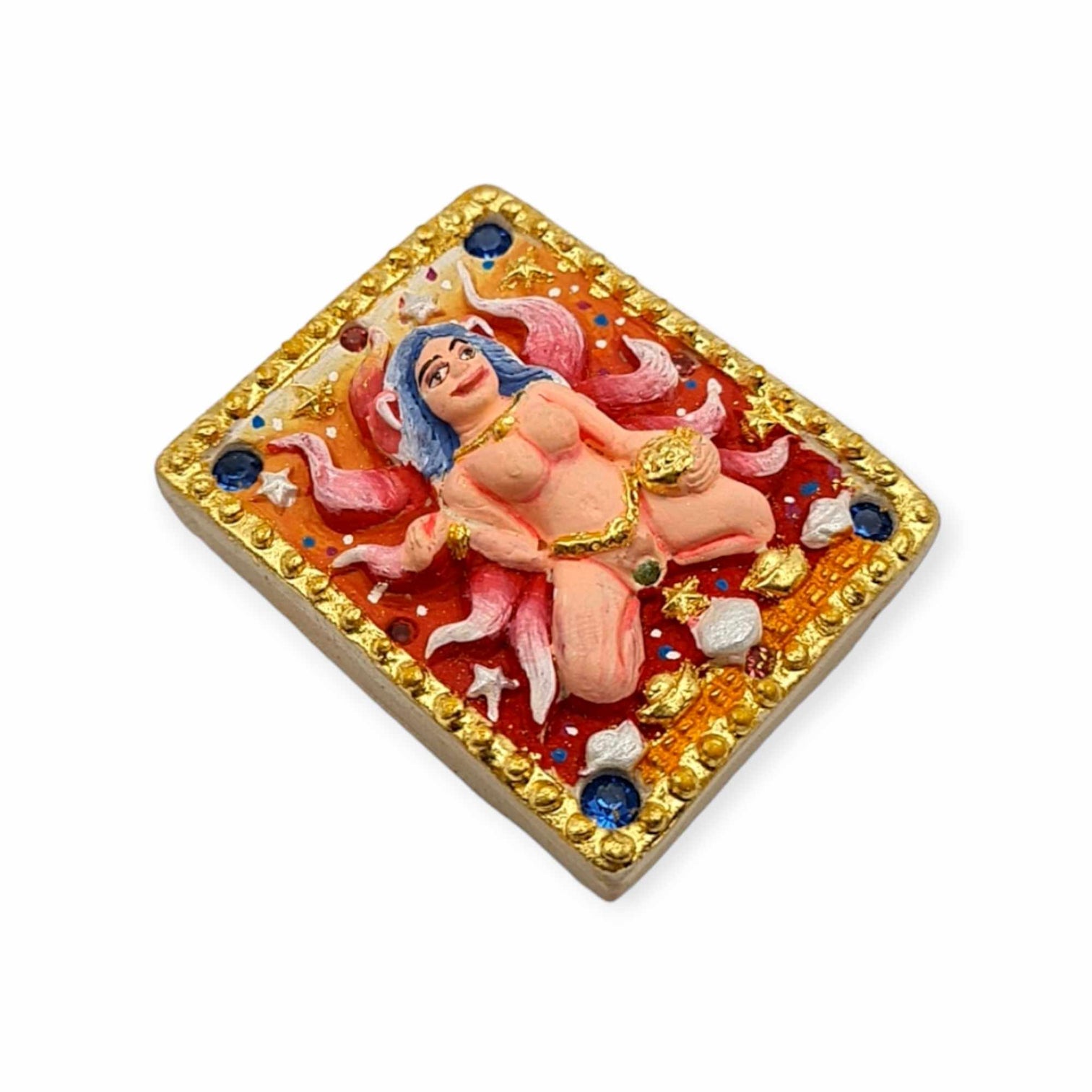 Thai amulet nine tails fox lady with innku lucky charm bring work love – Tanya Thai Amulet