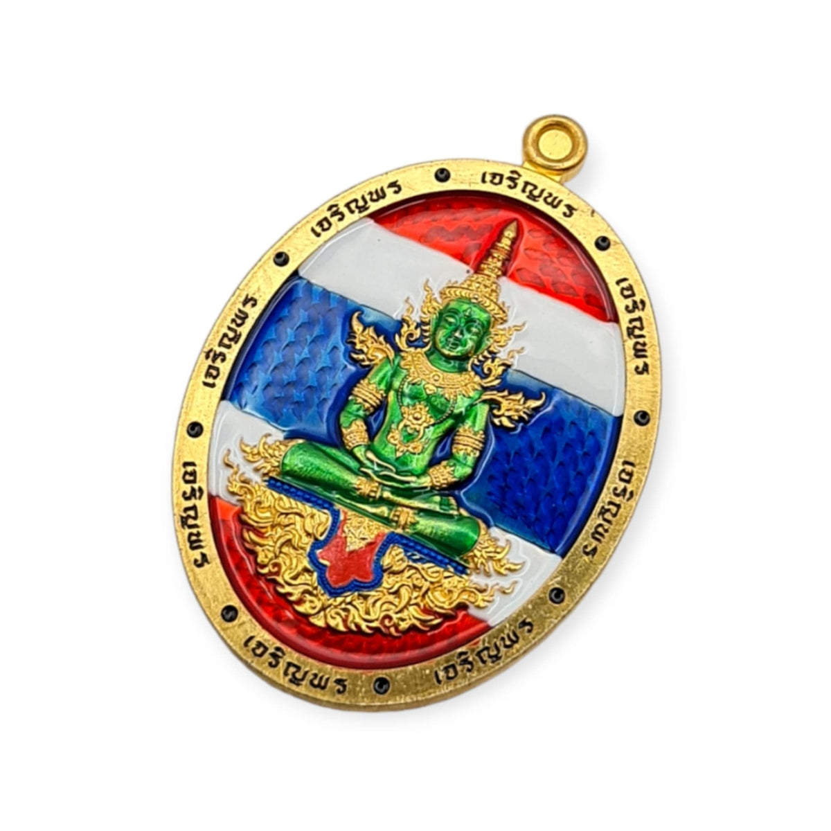 Thai amulet Emerald Buddha back with Garuda Lp Boonma Wat Koakeawthong ...