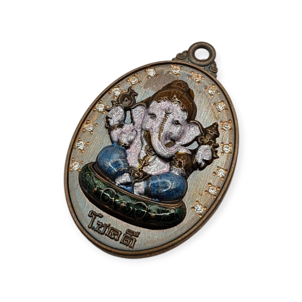 Thai amulet Lord Ganesh Chokdee Lucky edition Wat Sanamchai Bring Weal ...